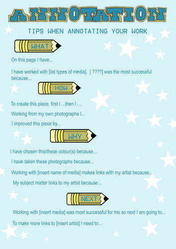 Annotating design work by InformingEducation - Teaching Resources - TES