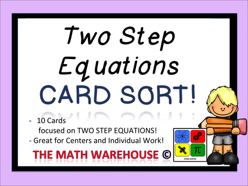 Two Step Equations | Teaching Resources