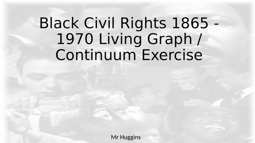 Black Civil Rights 1865 - 1970 Living Graph / Continuum Exercise ...
