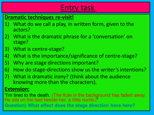 Dramatic techniques - how to explore characterisation through stage ...