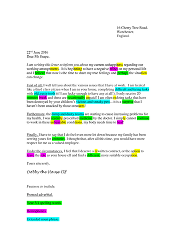Year 3/4 Formal letter example by xkarenx - Teaching Resources - Tes