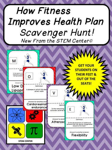 Physical Health: Improving Life Through Fitness SCAVENGER HUNT ...