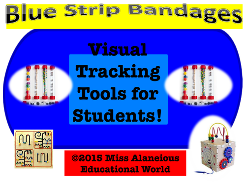 "Blue Bandages" Visual Tracking Tool for Reading | Teaching Resources
