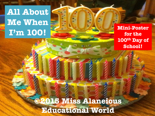 100th Day of School: All About Me When I'm 100! | Teaching Resources
