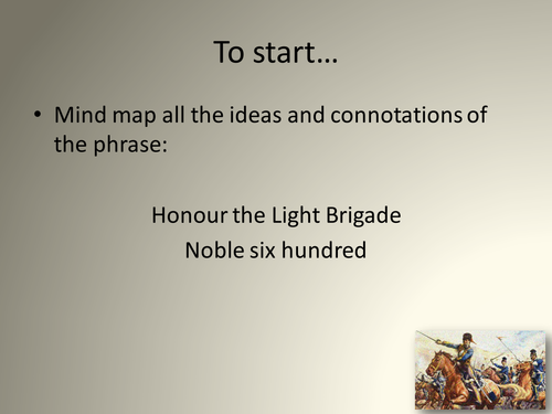 Charge of the Light Brigade (Power & Conflict) | Teaching Resources