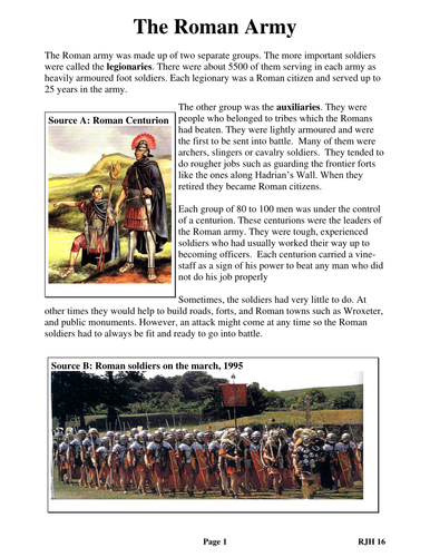 Roman Army | Teaching Resources