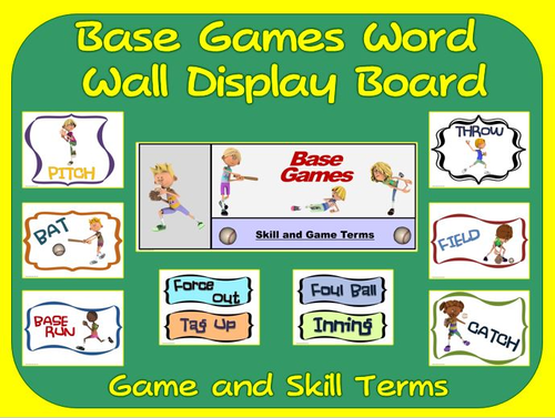 Base Games Word Wall Display: Skill, Graphics & Game Terms | Teaching ...