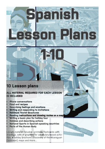 Spanish Lesson Plans Bundle 1 ( appropriate for Secondary School ...