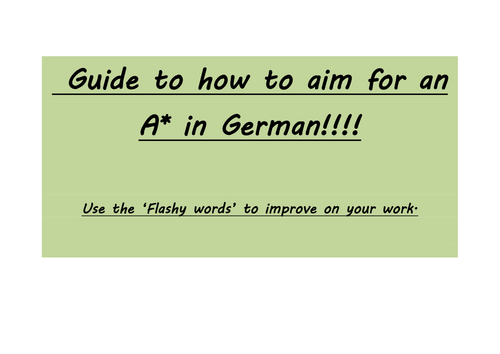 School Rules in a German School by - UK Teaching Resources - TES