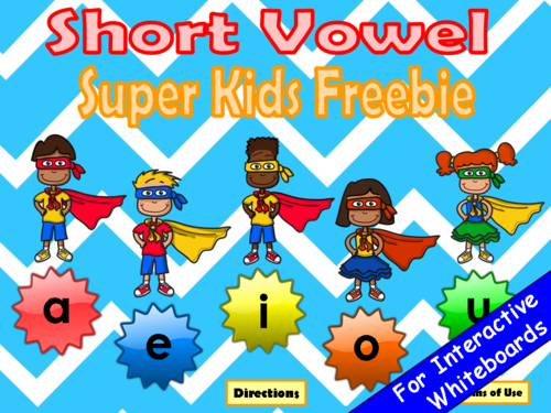 Free Short Vowel Super Kids PowerPoint Game | Teaching Resources
