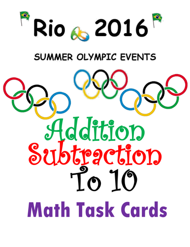 Rio Olympic Fun {addition and subtraction within 10} | Teaching Resources