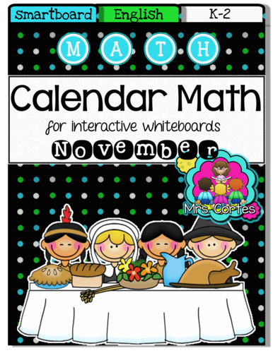 SMARTBOARD Calendar Math- November (English) | Teaching Resources