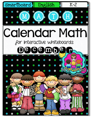 SMARTBOARD Calendar Math- December (English) | Teaching Resources