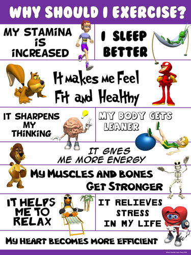PE Poster: Why Should I Exercise? | Teaching Resources PE Poster: Why Should I Exercise? | Teaching Resources