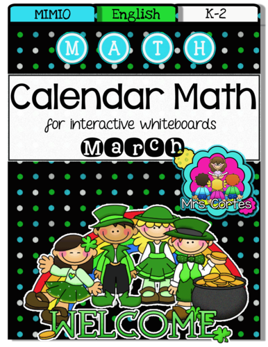 MIMIO Calendar Math-March (English) | Teaching Resources