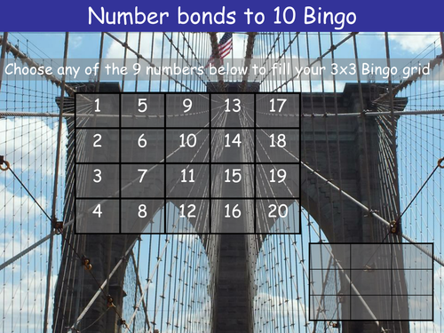 Number bonds to 10 Bingo | Teaching Resources