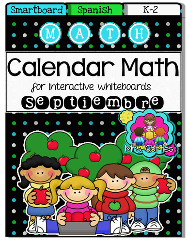SMARTBOARD Calendar Math- Septiembre (Spanish) | Teaching Resources
