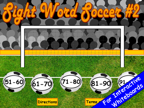 Sight Words Soccer #2 PowerPoint Game | Teaching Resources