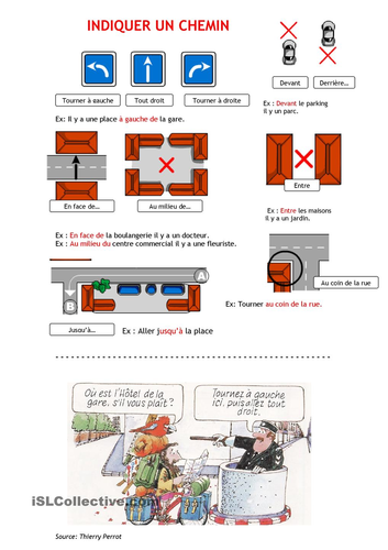Primary French resources: directions