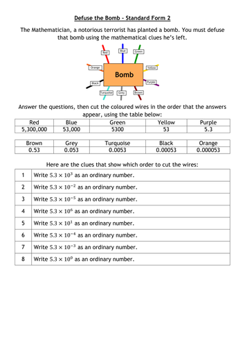 Defuse The Bomb - Number Bundle | Teaching Resources