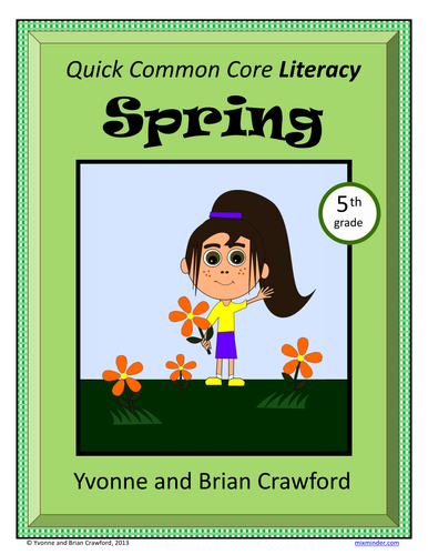Spring No Prep Common Core Literacy (5th grade) | Teaching Resources