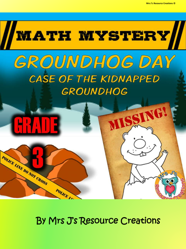 Groundhog Day Math Mystery Activity (GRADE 3 US) | Teaching Resources