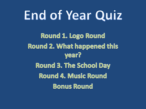 End of Year Quiz!! | Teaching Resources