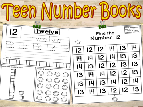 Teen Number Books | Teaching Resources
