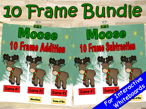 Subtraction and Addition 10 Frame PowerPoint Game Bundle | Teaching ...