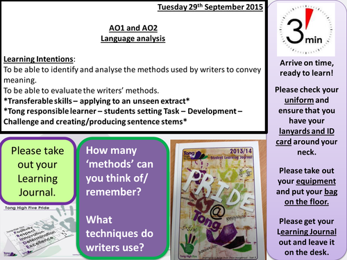 New spec GCSE AO2 Language skills related to topical issues | Teaching ...