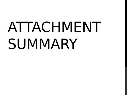 AQA Psychology - Attachment Revision / summary | Teaching Resources AQA Psychology - Attachment Revision / summary | Teaching Resources