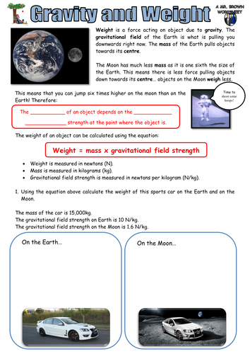 Gravity and Weight | Teaching Resources