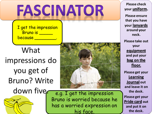 Full PowerPoint Lessons: The Boy in the Striped Pyjamas by John Boyne ...