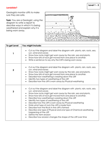 NEW KS3 Assessment Skill - Rocks and Weathering | Teaching Resources