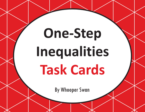 One Step Inequalities Task Cards | Teaching Resources One Step Inequalities Task Cards | Teaching Resources