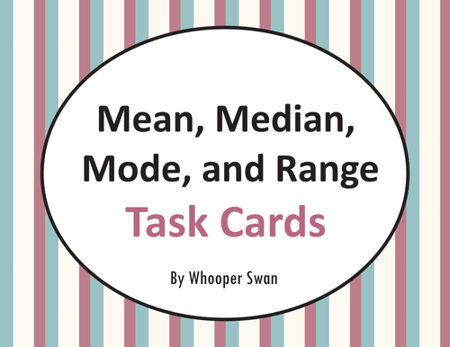 Mean, Median, Mode, and Range Task Cards | Teaching Resources Mean, Median, Mode, and Range Task Cards | Teaching Resources