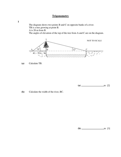 Trigonometry Soh Cah Toa Worksheet
