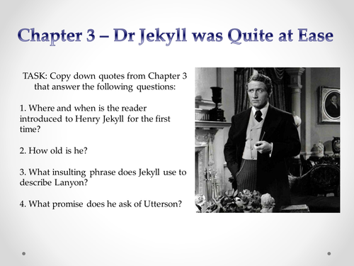The Strange Case of Dr Jekyll and Mr Hyde - Chapter 3 | Teaching Resources