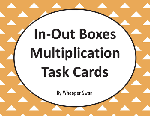 In and Out Boxes - Multiplication Task Cards | Teaching Resources