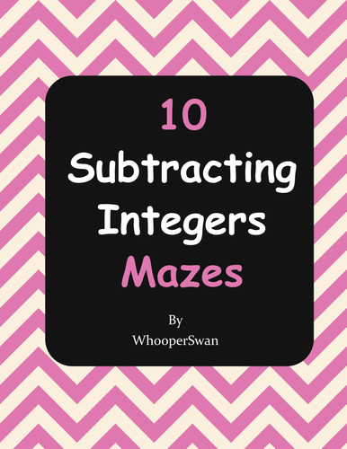 Subtracting Integers Maze | Teaching Resources