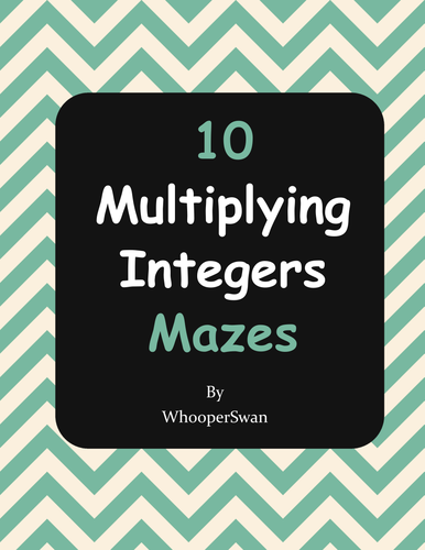 Multiplying Integers Maze | Teaching Resources