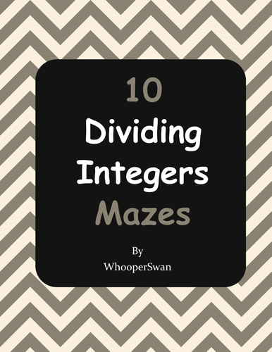 Dividing Integers Maze | Teaching Resources