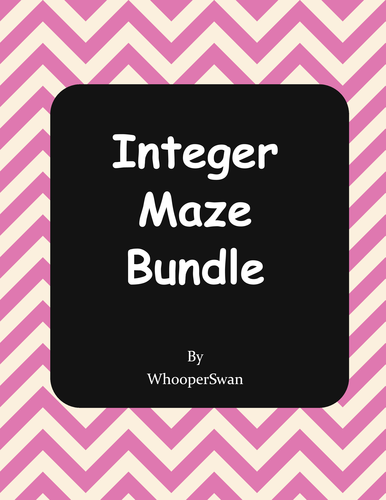 Integer Maze Bundle | Teaching Resources
