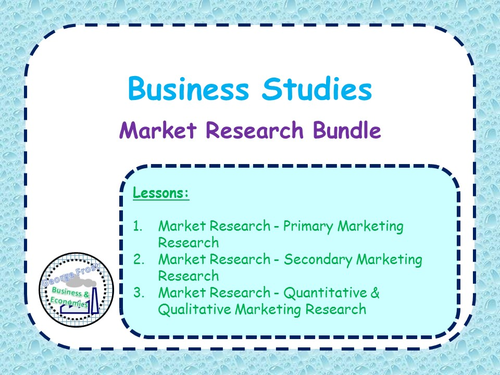 Market Research Lesson Bundle - GCSE Business Studies | Teaching Resources