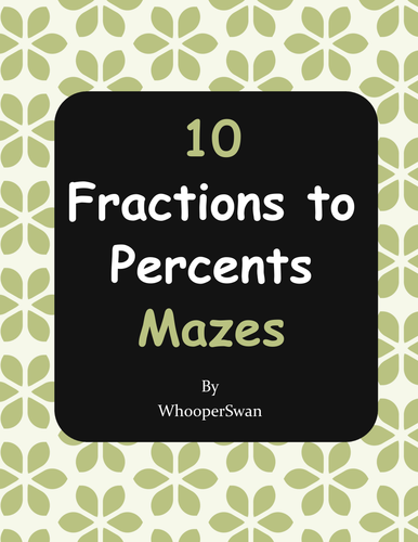 Fractions to Percents Maze | Teaching Resources