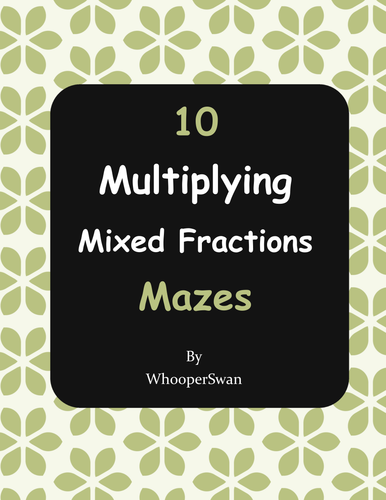 Multiplying Mixed Fractions Maze | Teaching Resources