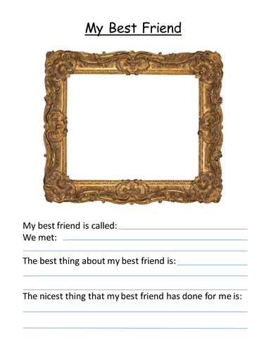 My Best Friend's Profile | Teaching Resources