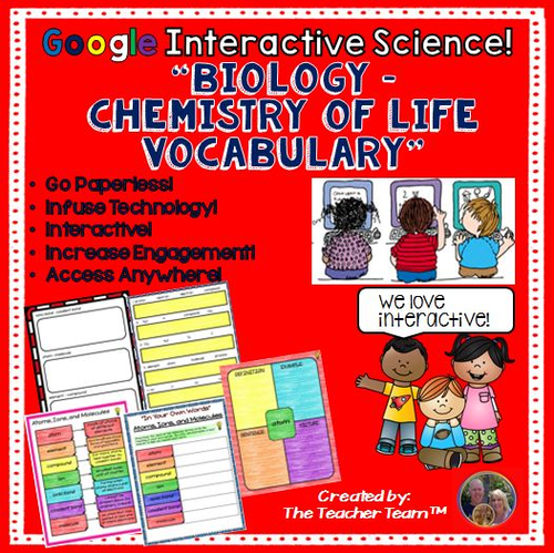 Google Drive Biology - Chemistry of Life Exercises for Google Classroom ...