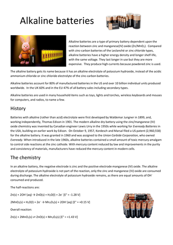 Commercial aspects of electrochemical cells - Market place activity ...