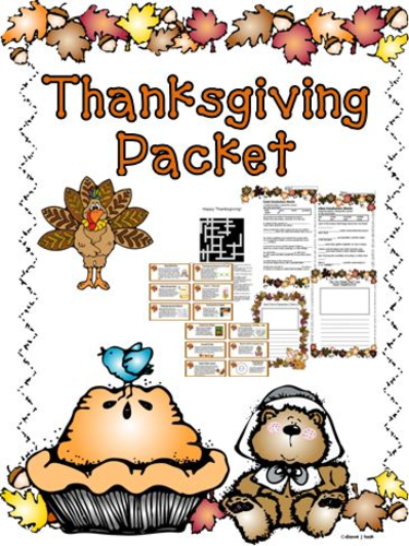 Thanksgiving Early Finishers Packet | Teaching Resources
